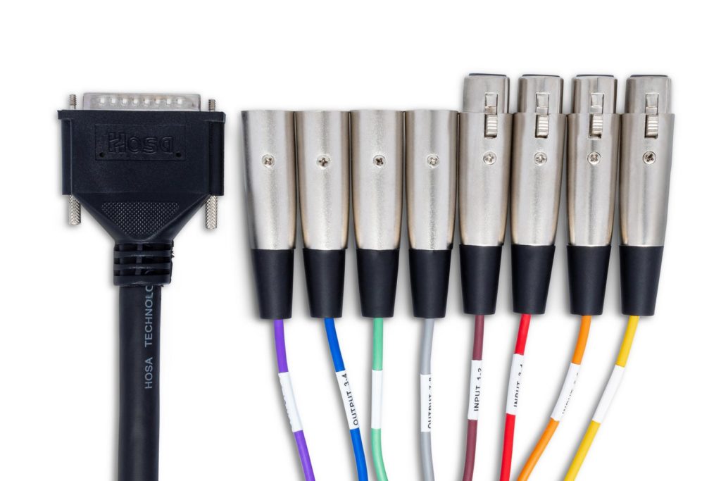 Hosa AES/EBU Snake - DB25 to 4 XLR3M and 4 XLR3F | Hosa Cables