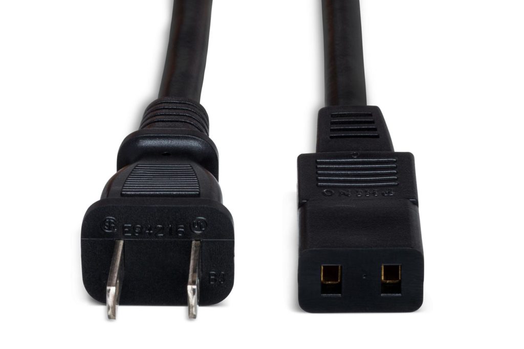 IEC C9 to NEMA 1-15P - Power Cord | Hosa Cables