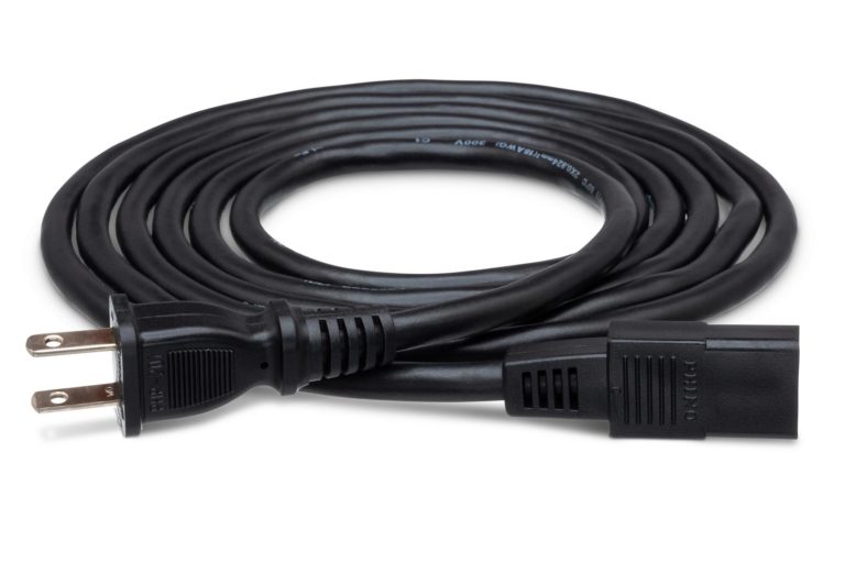 IEC C9 to NEMA 1-15P - Power Cord | Hosa Cables