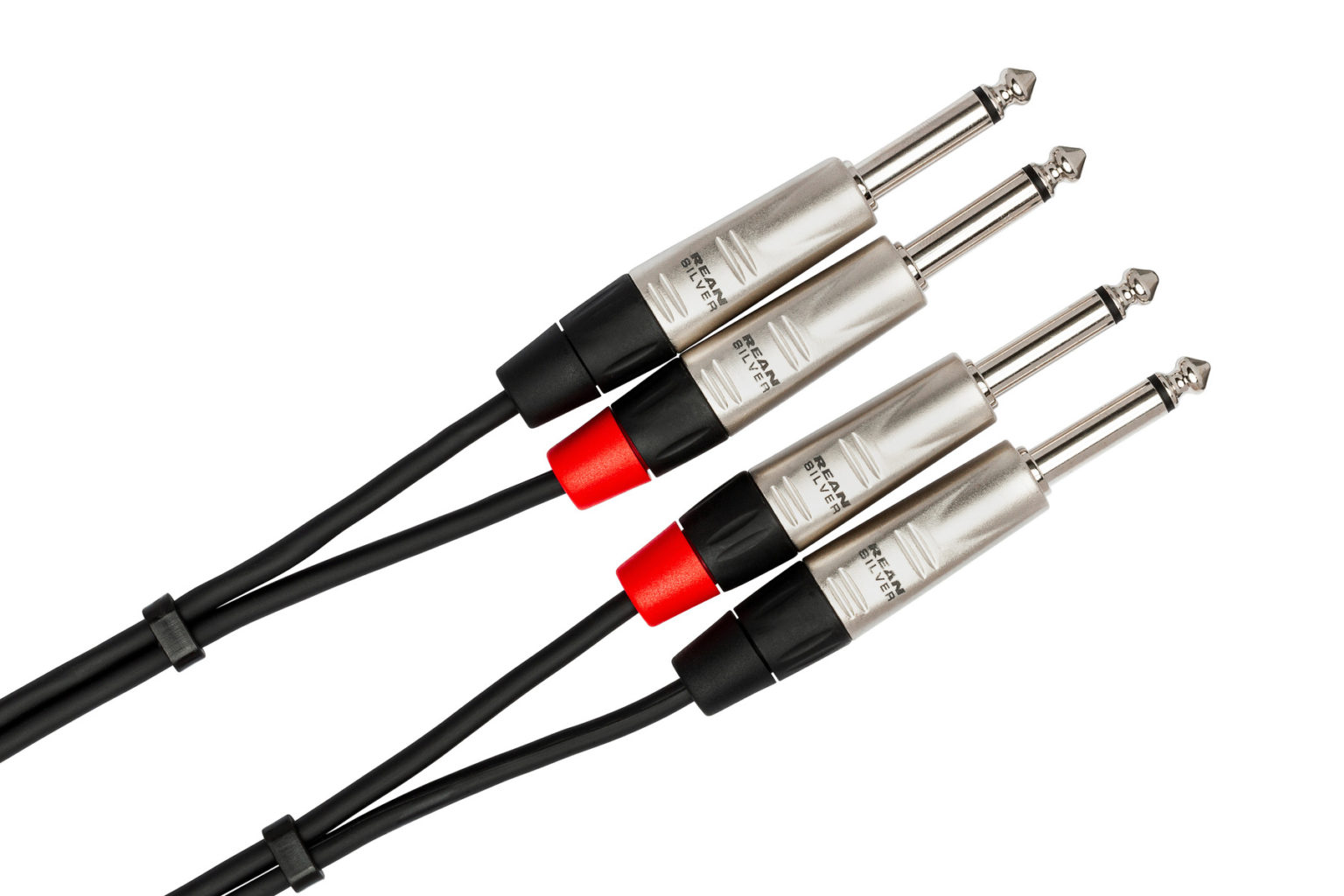 Dual REAN 1/4 in TS to Same - Pro Stereo Interconnect | Hosa Cables