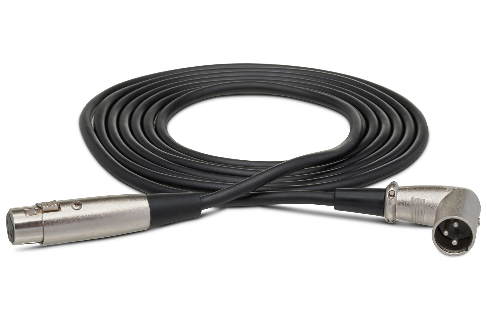XLR3F to Right-angle XLR3M - Balanced Interconnect | Hosa Cables